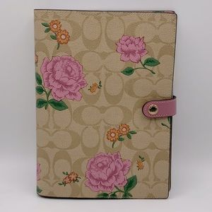 Coach | Office | Coach Prairie Rose Canvas And Leather Notebook | Poshmark